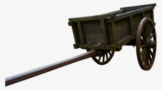 Cart,wooden Cart,middle Wheel - Wooden Transport Cart PNG Image ...