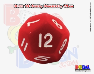 Dice 12 Sided Numbered, 19mm, D12 - Quad Fold Board Game PNG Image ...