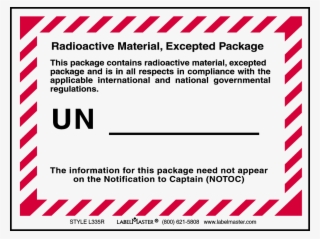 Radioactive Material Excepted Package Label PNG Image | Transparent PNG ...