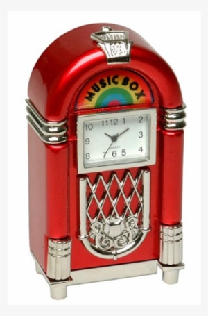 Techno Retro Miniature Red Jukebox Clock - Techno Clocks (jd) 1950s Red ...