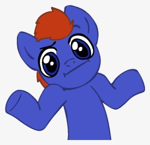 , Shrugpony Baffle ) - My Little Pony Dont Know Shrug PNG Image ...