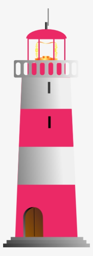 Pink And White Lighthouse Clip Art - Lighthouse Clip Art PNG Image ...