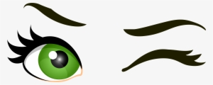 Green Winking Eyes Png Clip Art - Wink Eye Png PNG Image | Transparent ...