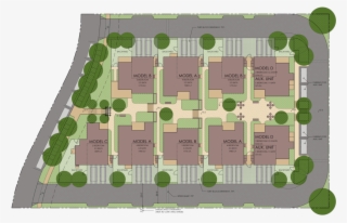 1 Site Plan-rendered Cut Out - Pocket Neighborhood Site Plan PNG Image ...