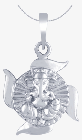 Swastik Ganesha Silver Pendant - Locket PNG Image | Transparent PNG ...