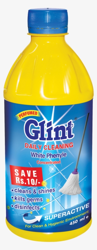 Glint Daily Cleaning White Phenyle - Glint Cleaner PNG Image ...