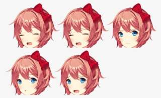 Little Talk Days Sayori' Face Ddlcmods - Sayori Sprites PNG Image ...