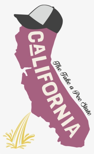A Funny Outline Map Of California - Poster PNG Image | Transparent PNG ...