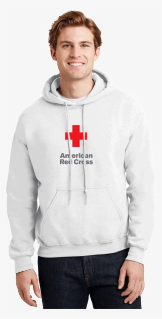 Unisex Pullover Hoodie With Arc Logo Red Cross Store - Hoodie Model Png ...