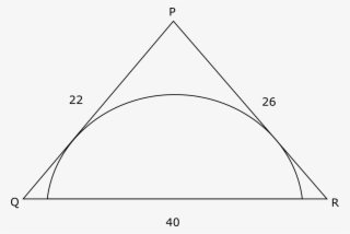 A Semicircle Is Inscribed In A Triangle With Sides - Triangle PNG Image ...