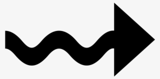 Wavy Black Arrow Symbol Png - Transparent Background Wavy Arrow Png PNG ...