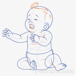 How To Draw A Baby Crying Pop Path Pertaining To Baby - Drawing Of A ...