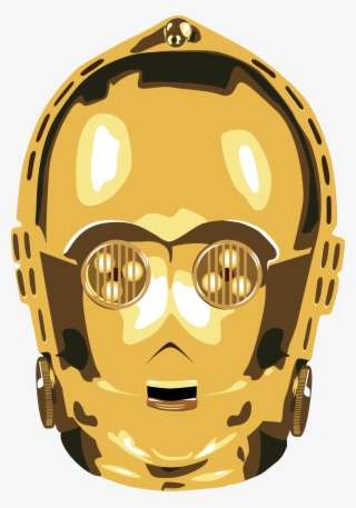 Illustrator Drawing - C3po - C3po Head No Background PNG Image ...