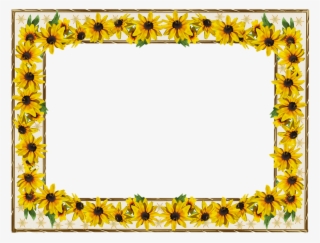 Frame, Gold Edge, Sun Flowers - Sun Frame PNG Image | Transparent PNG ...