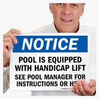 Pool With Handicap Lift Sign - Male PNG Image | Transparent PNG Free ...