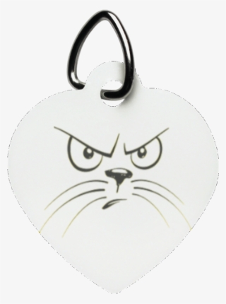 Angry Cat Heart Pet Tag - Tabby Cat PNG Image | Transparent PNG Free ...