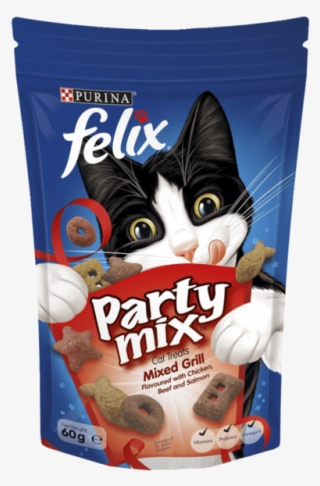 Felix Party Mix Mixed Grill - Party Mix Cat Food PNG Image ...