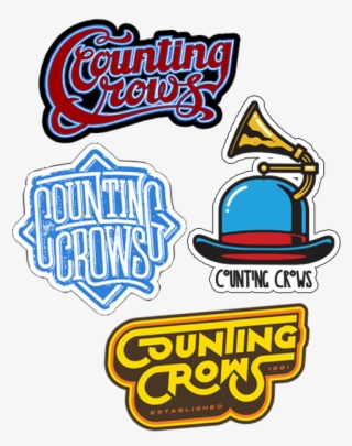 Counting Crows Die Cut Sticker Set - Counting Crows T Shirt PNG Image ...