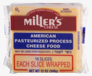 Miller's Slices American Pasteurized Process Cheese, - American Cheese ...