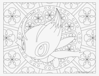 #251 Celebi Pokemon Coloring Page - Adult Pokemon Coloring Sheet PNG ...