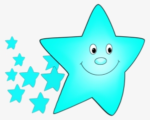 Orange Flying Star Drawing, Light Blue Star Flying - Cartoon Pink Star ...