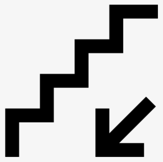 The Icon Is A Logo Of Stairs Down - Steps Down Icon PNG Image ...