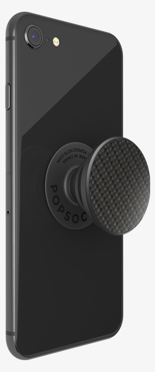 Carbon Fiber - Black Popsocket On Phone PNG Image | Transparent PNG ...