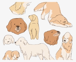Drawn Golden Retriever Chibi - Cute Golden Retriever Art PNG Image ...