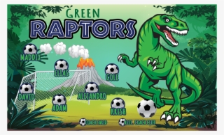 3'x5′ Vinyl Banner Green Raptors - Banners Soccer Raptors PNG Image ...