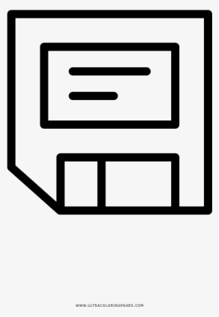Floppy Disk Coloring Page - Line Art PNG Image | Transparent PNG Free ...