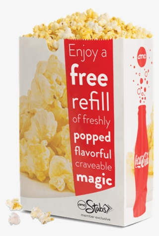 Download Free Large Popcorn Refill - Amc Large Popcorn | Transparent ...