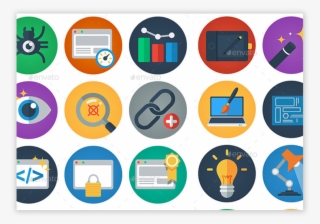 Flat Icons Set - Circle PNG Image | Transparent PNG Free Download on ...
