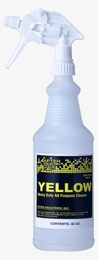 32 Oz Spray Bottle Labeled Yellow - Cosmetics PNG Image | Transparent ...