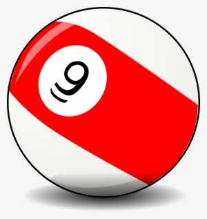 Billiard Ball Pool Ball Red - Bola 9 De Bilhar PNG Image | Transparent ...
