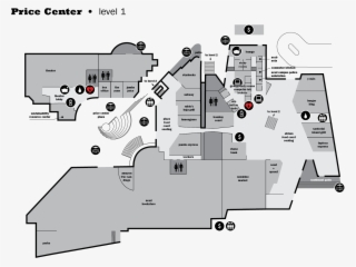 Ucsd Map Transparent Background - Ucsd Price Center Level 1 Map PNG ...