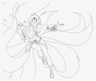 League Of Legends Clipart Ahri - Sketch PNG Image | Transparent PNG ...