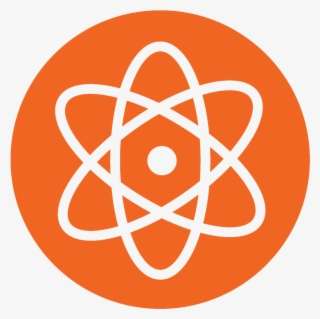 Nuclear Symbol On Orange Background - Science Dictionary PNG Image ...