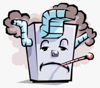 Vector Illustration Of Heating And Cooling Service - Broken Air ...