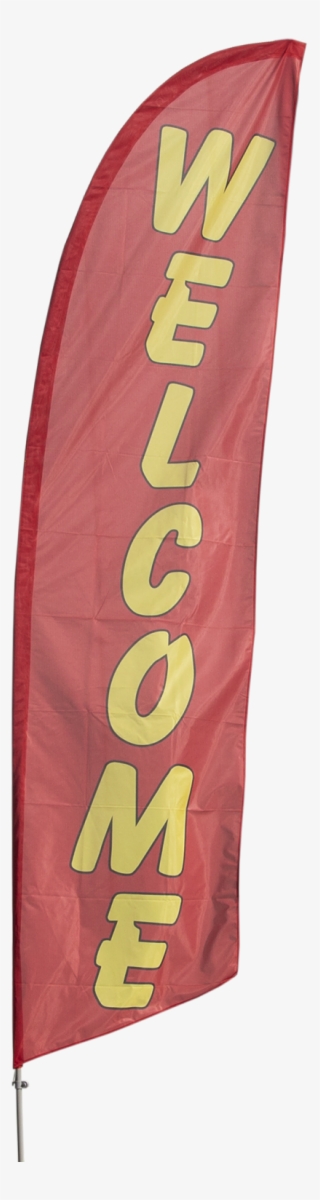 Welcome Customers With Our Yellow On Red "welcome" - Banner PNG Image ...