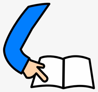Student Reading Clip Art - Finger On Book Clipart PNG Image ...
