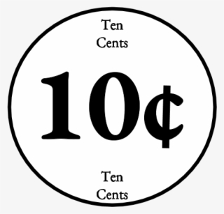 Ten Cent, 10, Dime, Black And White, Png - Penny Clip Art PNG Image | Transparent PNG Free ...
