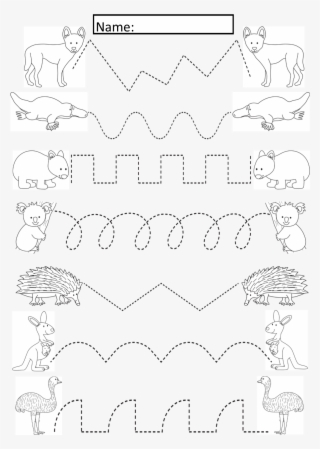 Australian Animals Tracing Lines Activity For Early - Australian Animal ...