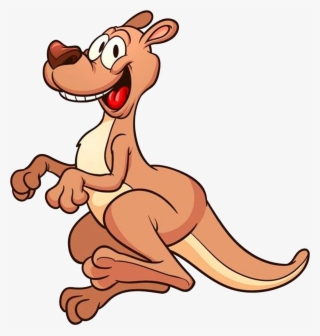 Clip Art Laughing Happy Kangaroos - Kangaroo Jumping Clipart PNG Image ...