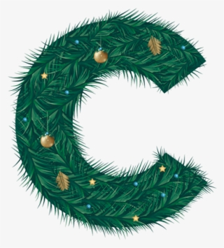 Christmas Decoration Font - Letter C Christmas Design PNG Image ...