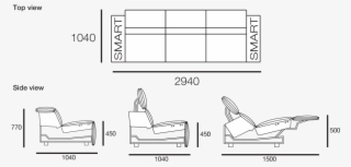 View All Configurations - Sofa Side View Drawing PNG Image ...