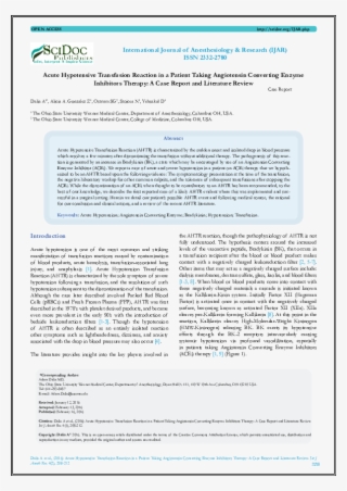 Acute Hypotensive Transfusion Reaction In A Patient - Folio Eight From ...