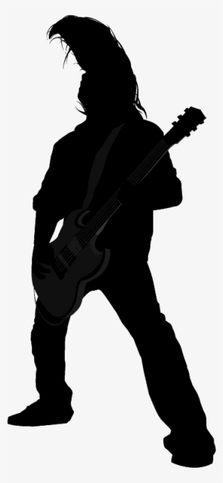 Rocker Silhouette - Guitar Silhouette Rocker Png PNG Image ...