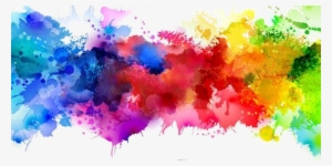 A Piece Of Cake - Multicolor Watercolor Splash Background PNG Image ...