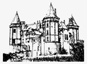 File - Castle-001 - Medieval Castle Drawing Png PNG Image | Transparent ...