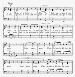 Silently Falling Snow - Sheet Music PNG Image | Transparent PNG Free ...